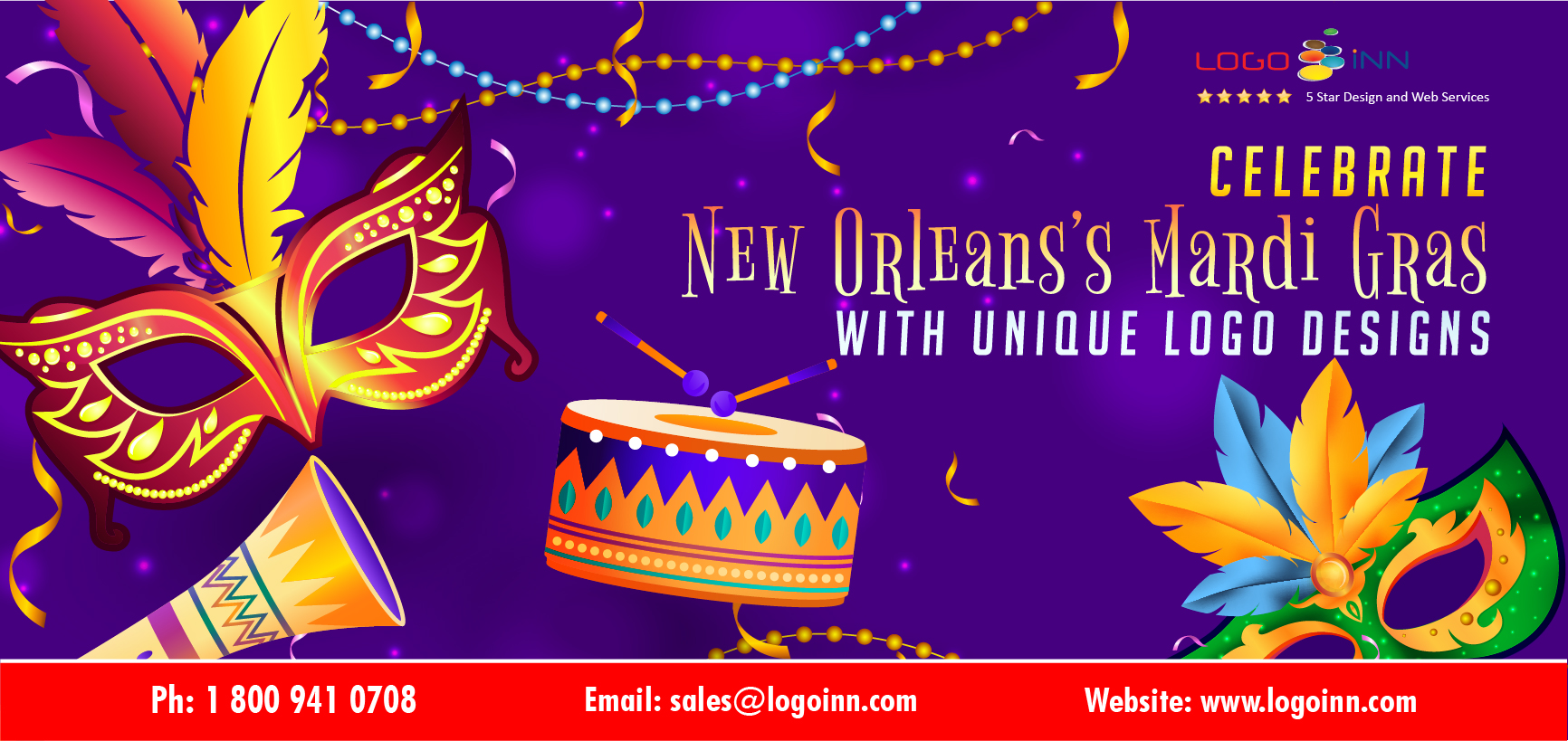 Celebrate New Orleans’s Mardi Gras with Unique Logo Designs